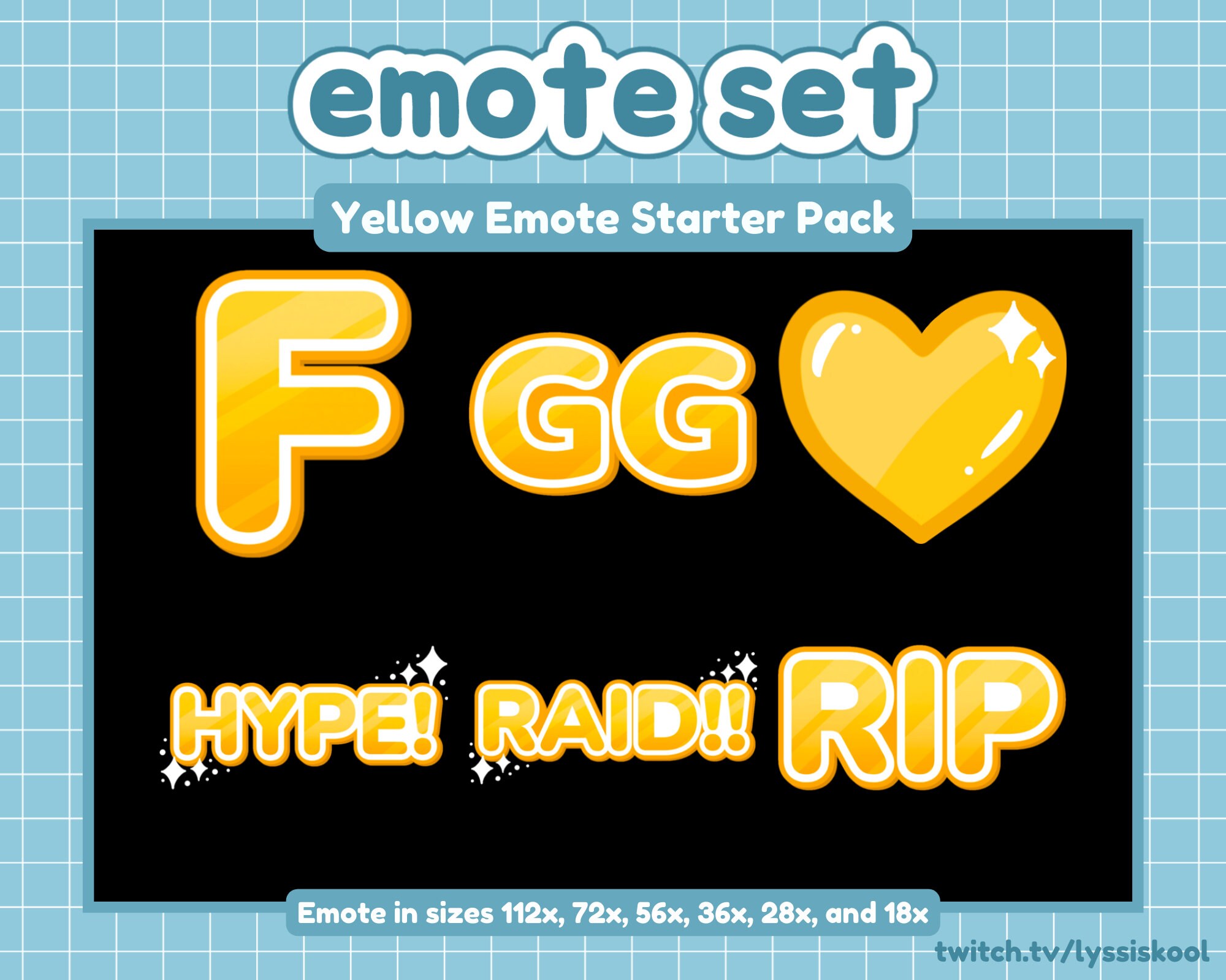 Yellow Emote Starter Pack Ready to Use for Twitch Youtube - Etsy