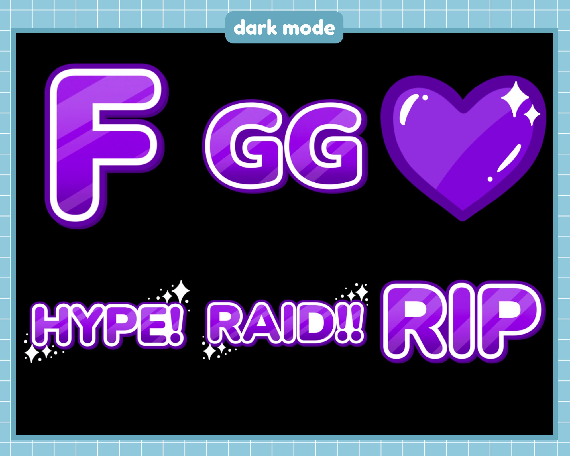 Purple Emote Starter Pack Ready to Use for Twitch Youtube - Etsy