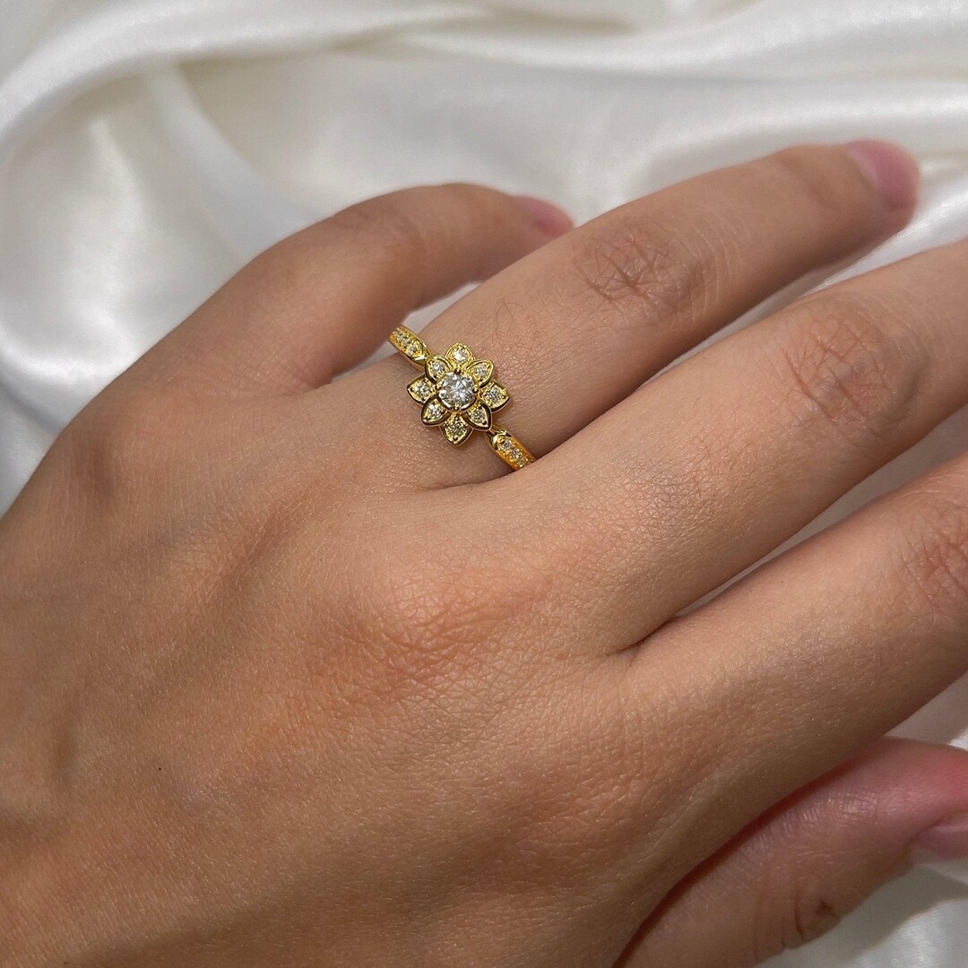 Flower Rapunzel Ring Promise Ring Flower Bloom Ring Enchanted Rose Ring ...