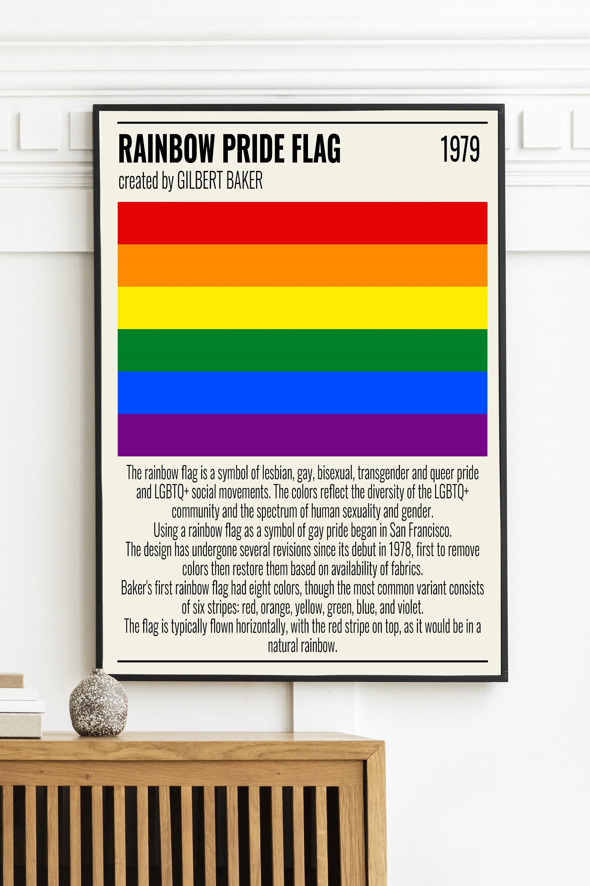 Minimal Rainbow Pride Flag Poster Printable sold by Ismail Youssef ...