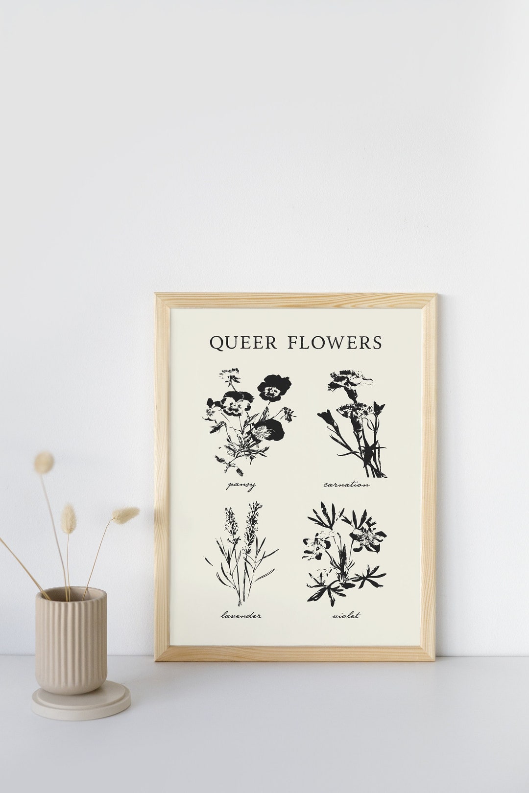 Queer Flowers Poster| Pride Wall Art, Pride Art, Queer Art, Printable ...