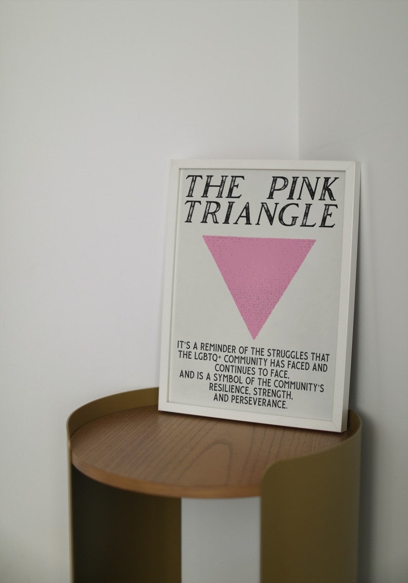 The Pink Triangle Poster Printable LGBTQ Print LGBT Wall - Etsy