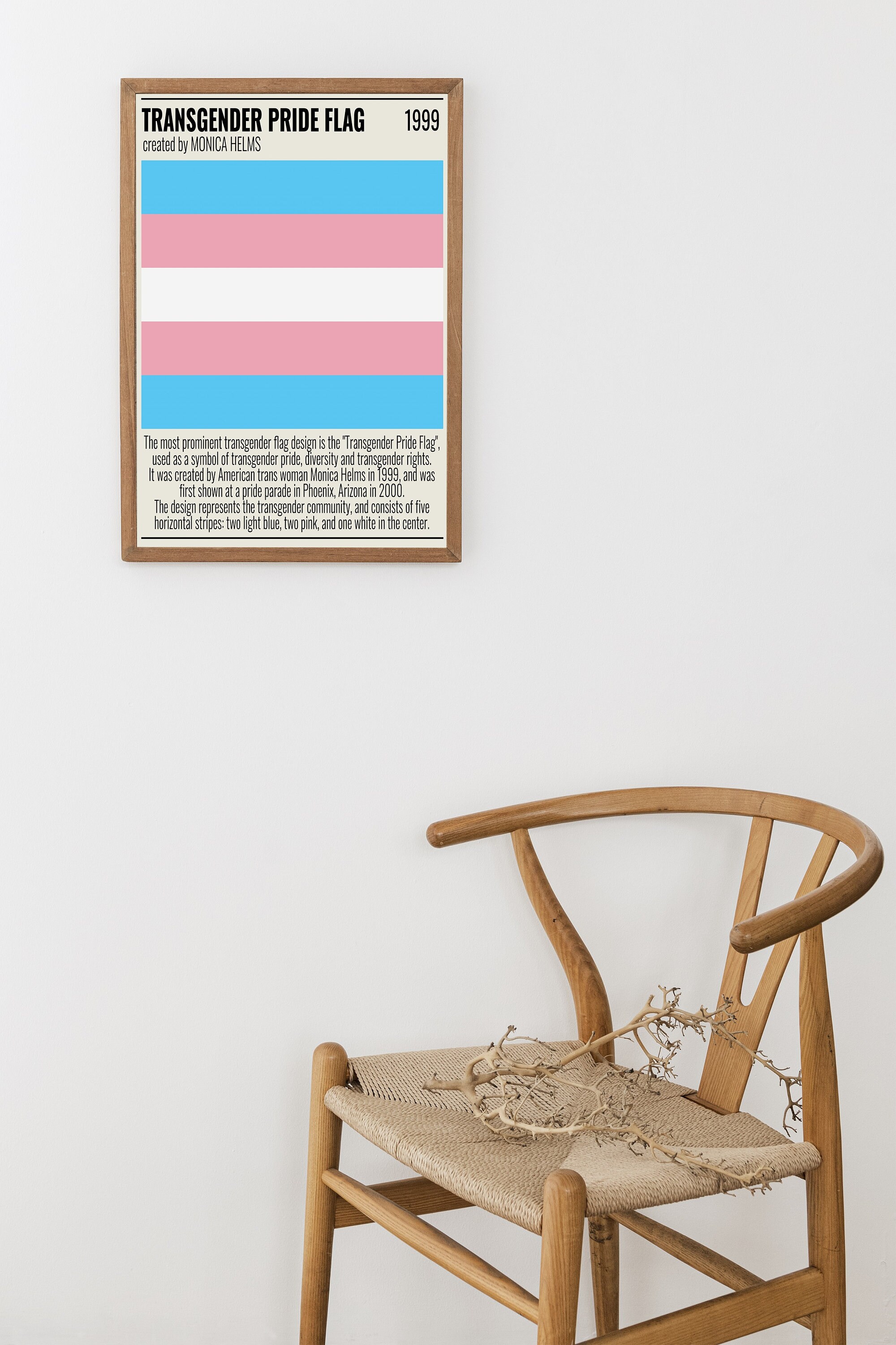 Minimal Transgender Pride Flag Poster Printable LGBTQ Flag - Etsy
