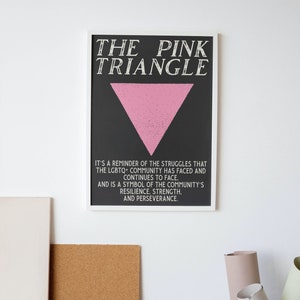 The Pink Triangle Poster Printable| LGBTQ+ Print| LGBT Wall Art| LGBT ...