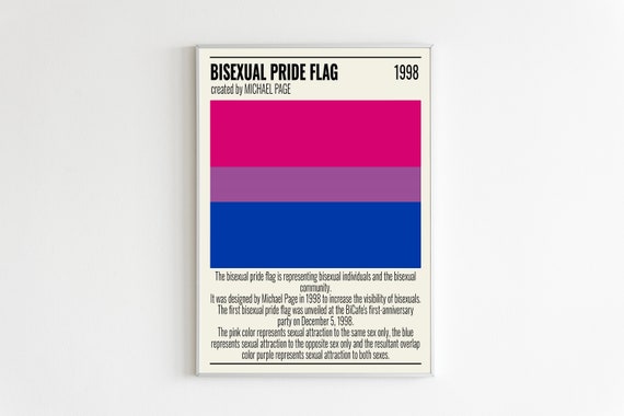 Minimal Bisexual Pride Flag Poster Printable LGBTQ Flag - Etsy