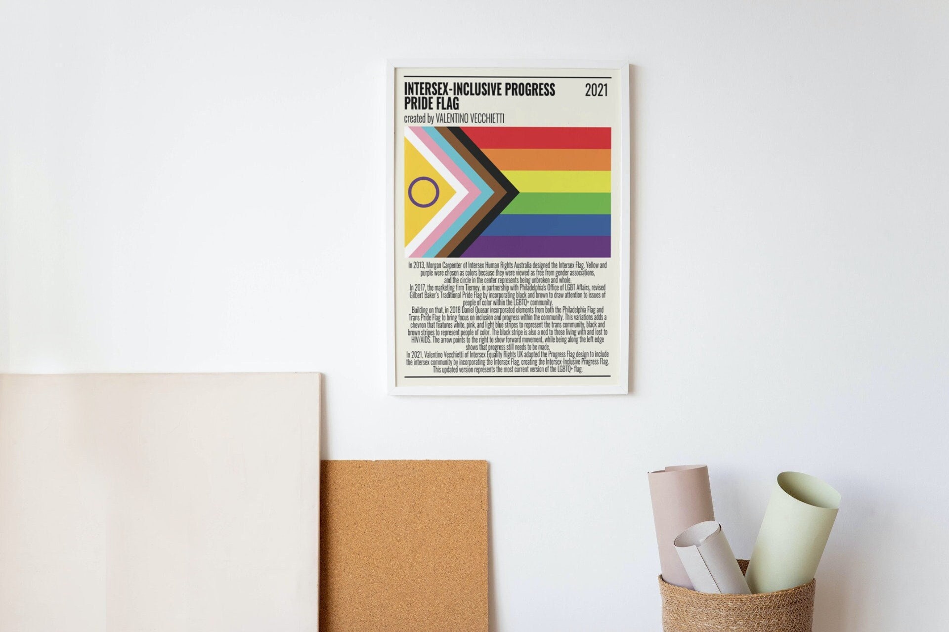 Intersex Inclusive Progress Pride Flag Poster Printable LGBTQ Flag ...