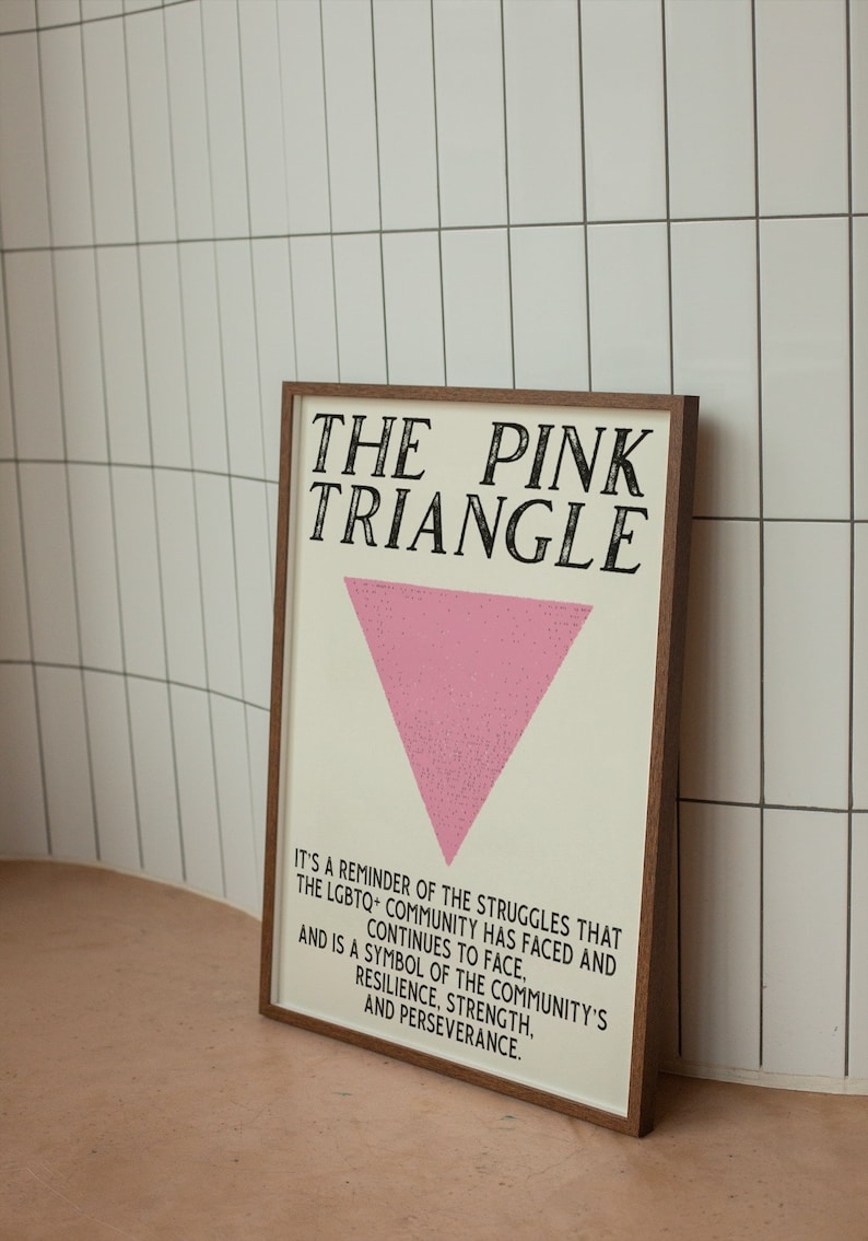 The Pink Triangle Poster Printable LGBTQ Print LGBT Wall - Etsy