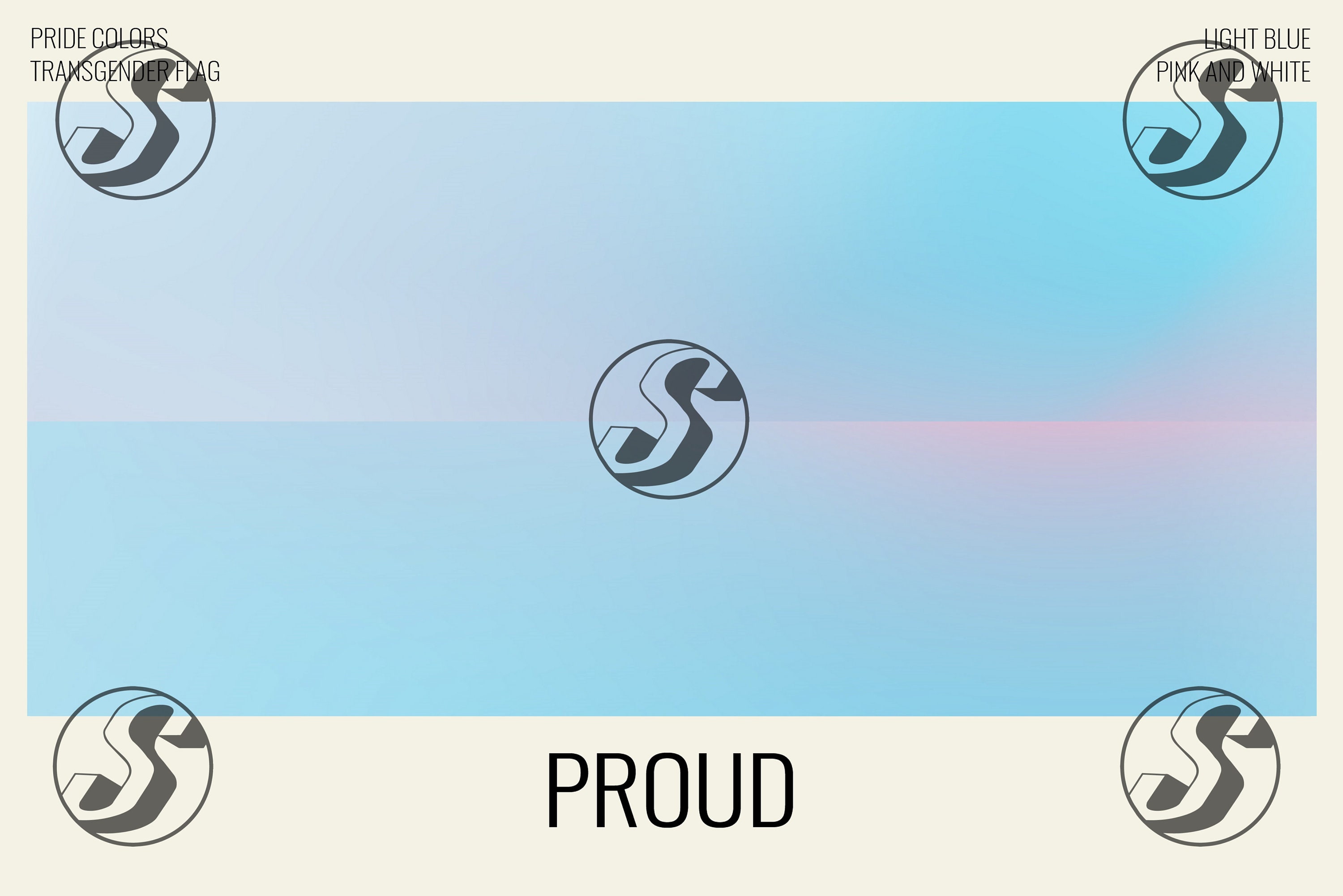 Mesh Gradient Trans Pride Flag Poster Printable