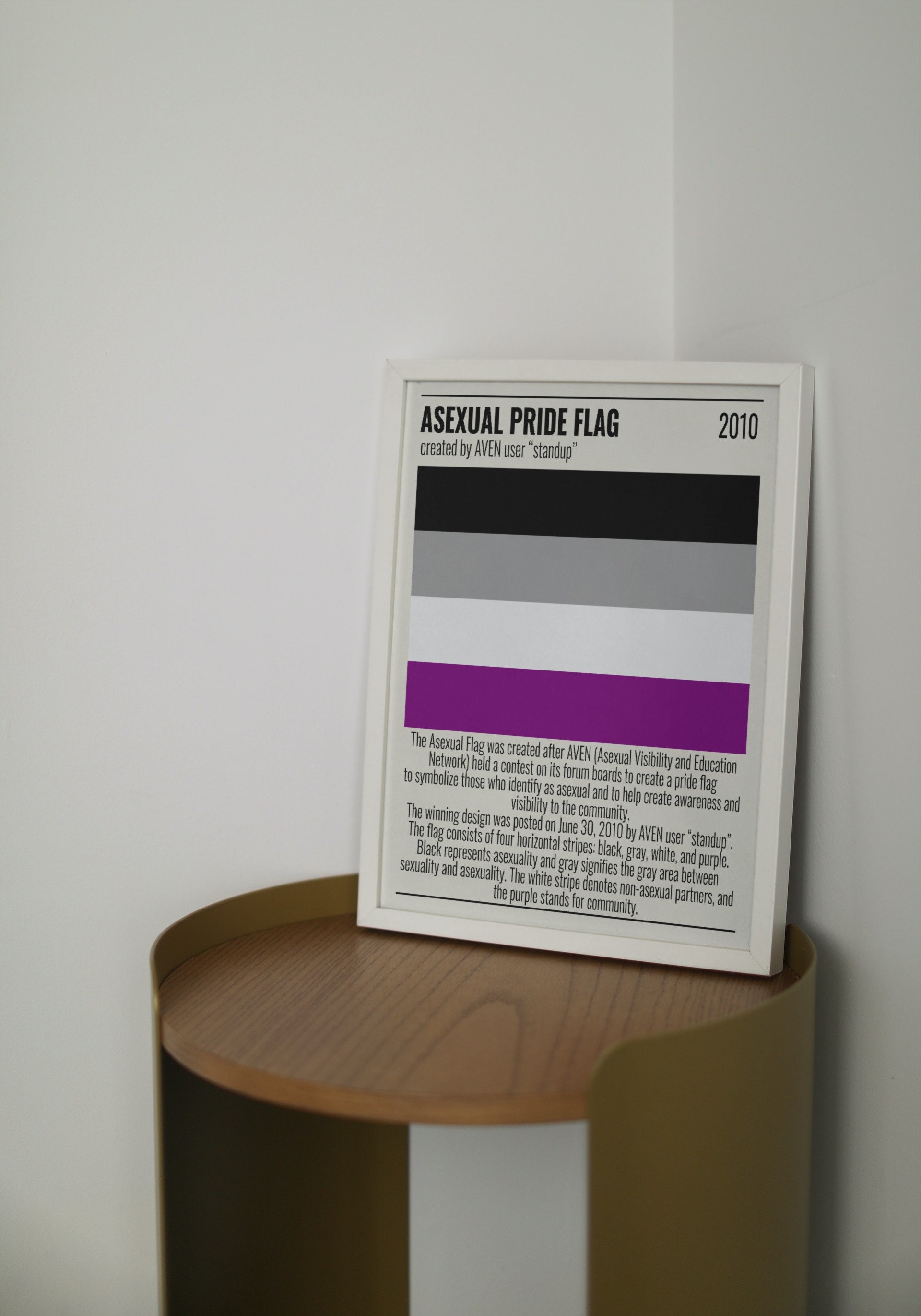 Asexual Pride Flag Poster Printable| LGBTQ+ Flag Print| LGBT Wall Art ...