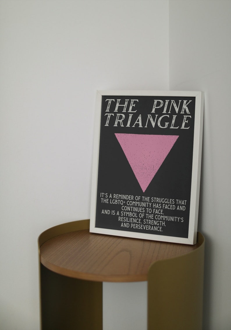 The Pink Triangle Poster Printable LGBTQ Print LGBT Wall - Etsy