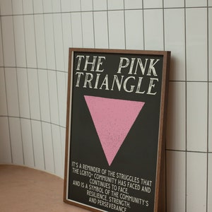 The Pink Triangle Poster Printable| LGBTQ+ Print| LGBT Wall Art| LGBT ...
