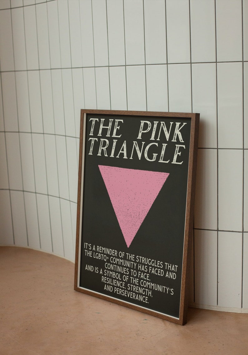 The Pink Triangle Poster Printable LGBTQ Print LGBT Wall - Etsy