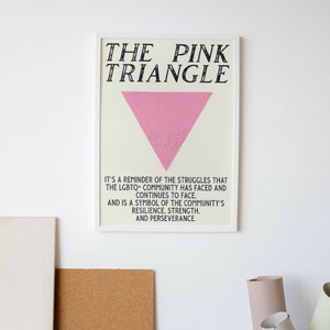 The Pink Triangle Poster Printable| LGBTQ+ Print| LGBT Wall Art| LGBT ...