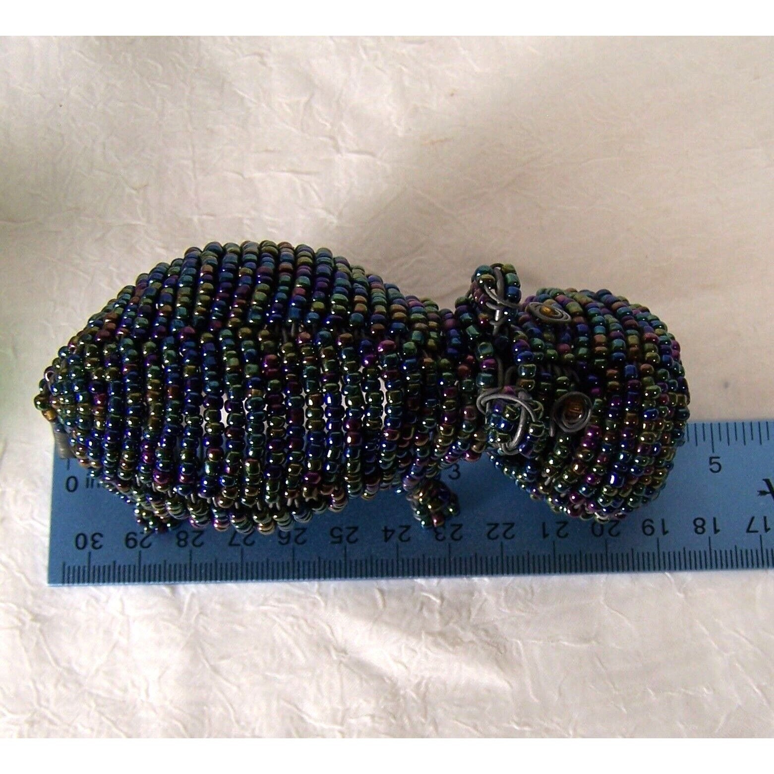 African Beaded Wire Hippo Sculpture Blue Iris Colored Beads, 5 - Etsy