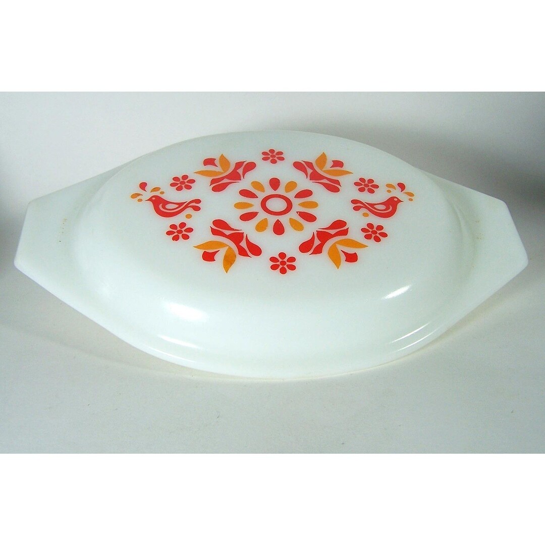 Vintage Pyrex Casserole Friendship Milk Glass Replacement Lid for 943 ...