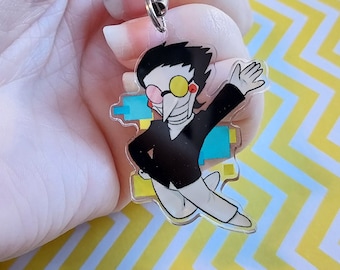 Spamton Deltarune Shaker Charm Keychain Acrylic Openable Charm 2.5in ...