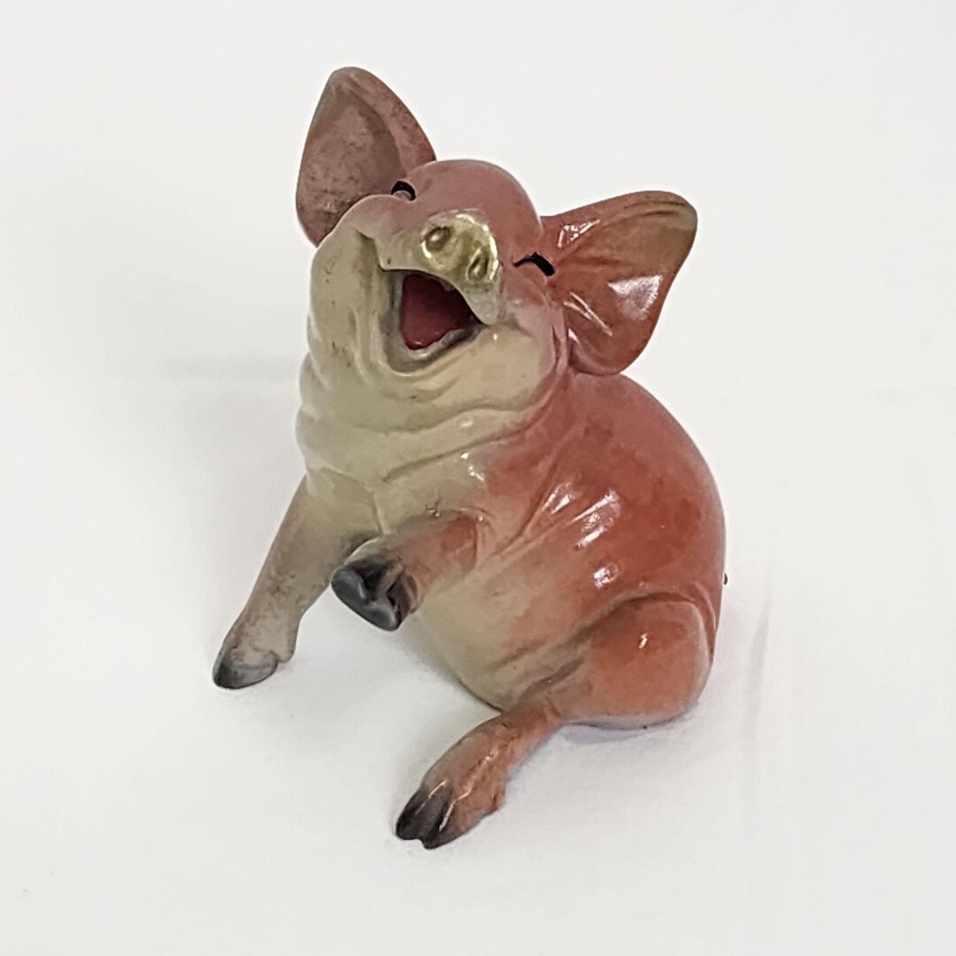 Kitty's Critters Pen Pals OSCAR Happy Laughing Pig Figurine Resin ...
