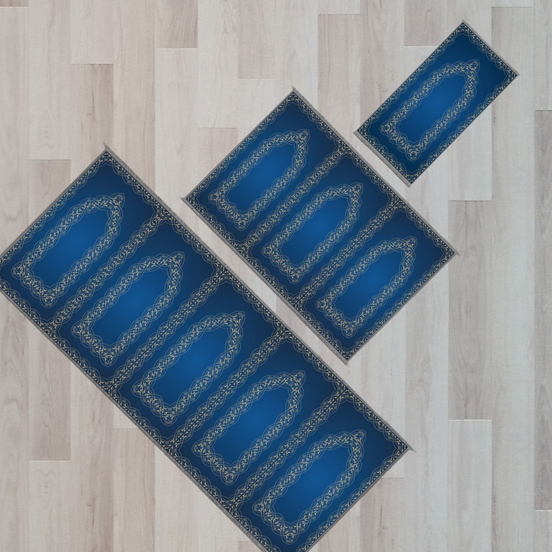 Group Family Prayer Mat Personalized, Foam Padded Muslim Rug, Islamic ...