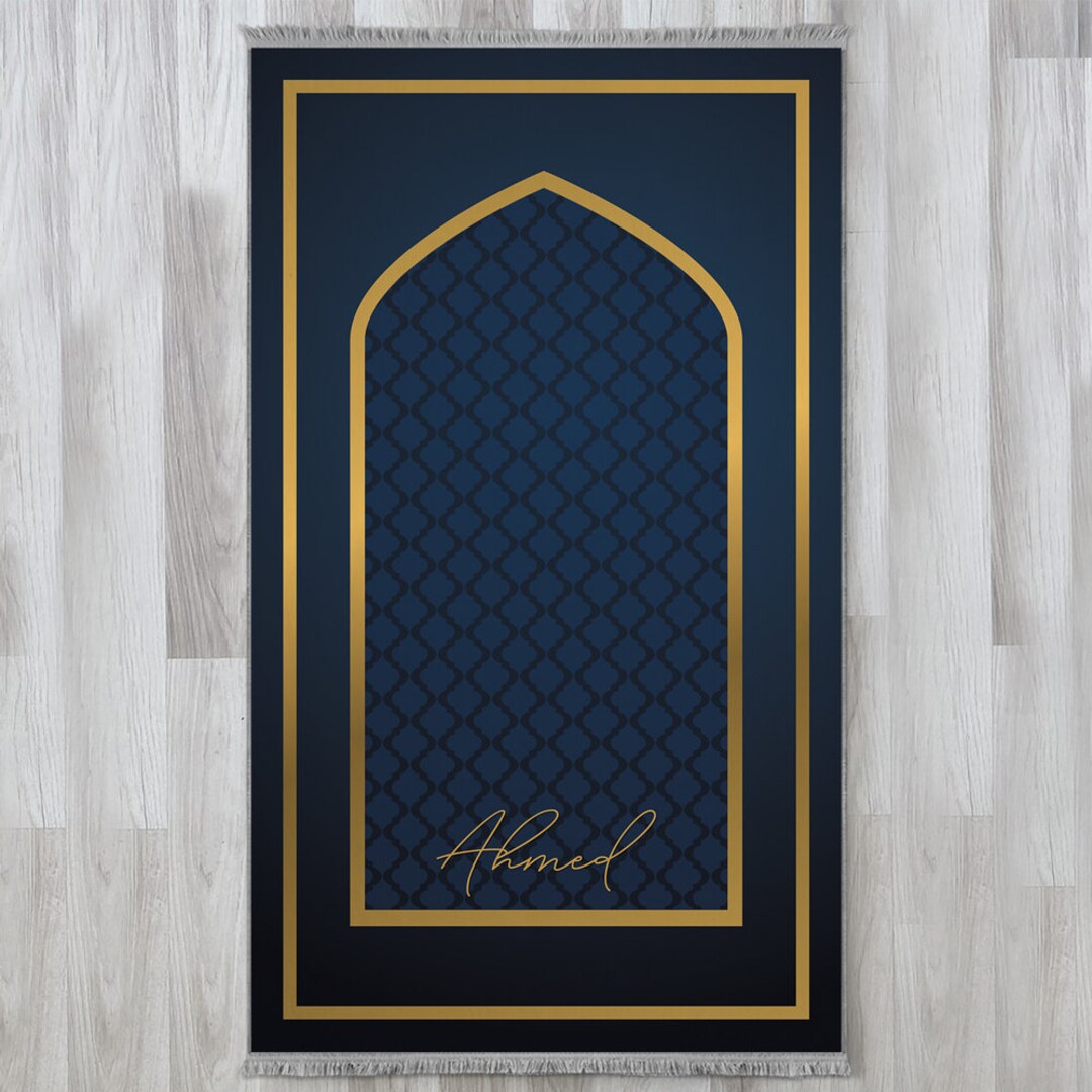 Personalized Foam Padded Prayer Mat, Muslim Prayer Rug, Janamaz ...
