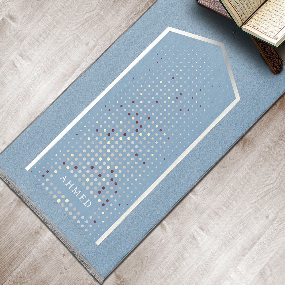 Personalized Foam Padded Prayer Mat, Muslim Prayer Rug, Janamaz ...