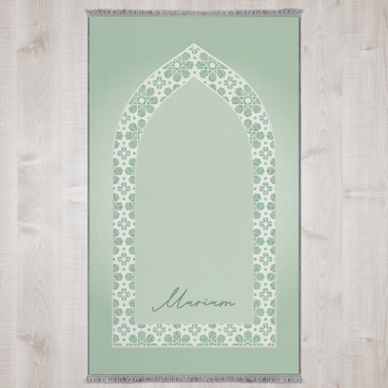 Personalized Foam Padded Prayer Mat, Muslim Prayer Rug, Janamaz ...