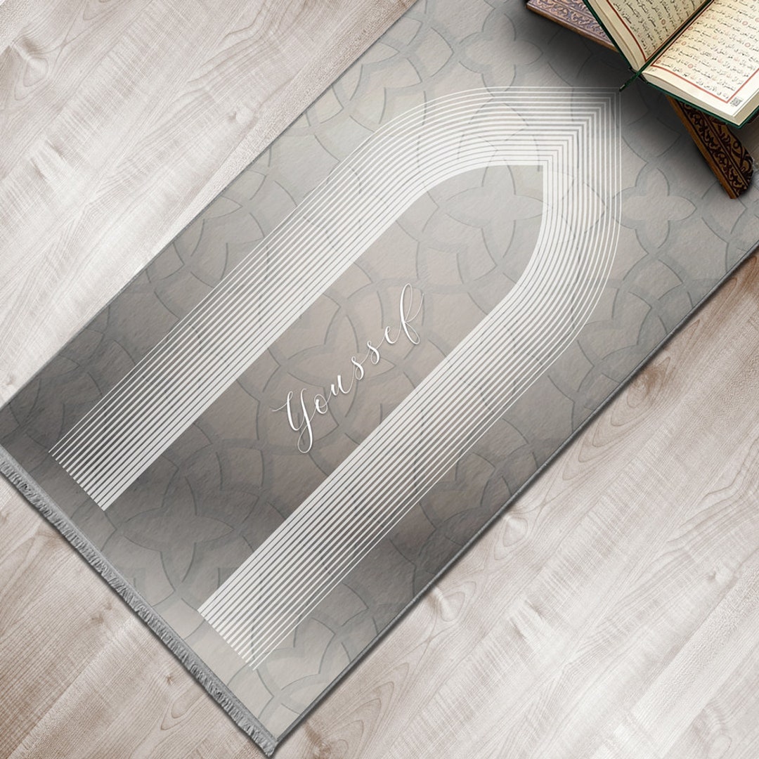 Personalized Foam Padded Prayer Mat, Muslim Prayer Rug, Janamaz ...