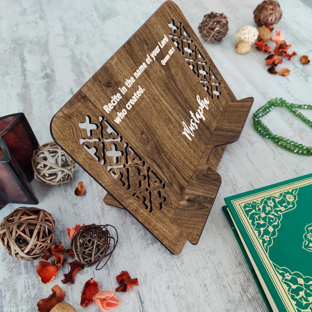 Holy Quran Stand Holder, Islamic Book Stand Holder Bookend, Quran ...