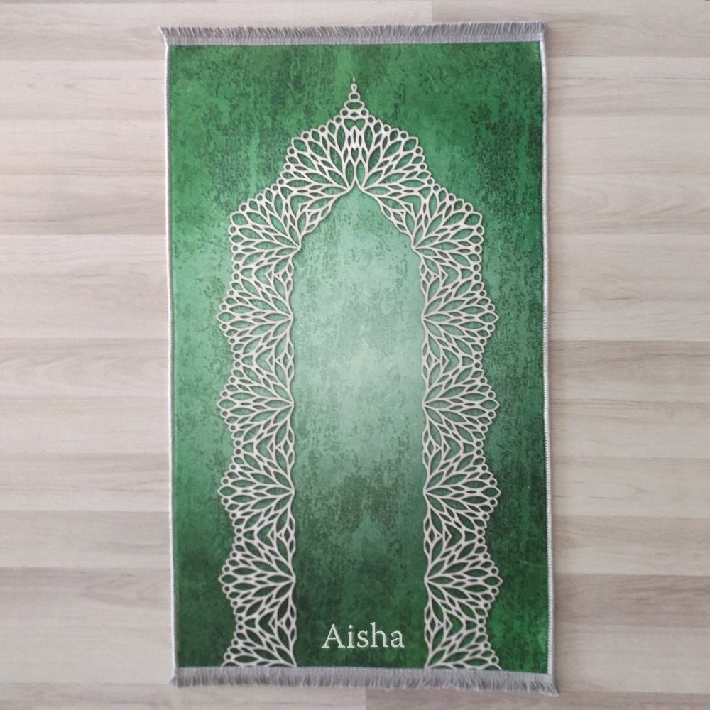 Personalized Foam Padded Prayer Mat, Muslim Prayer Rug, Janamaz ...