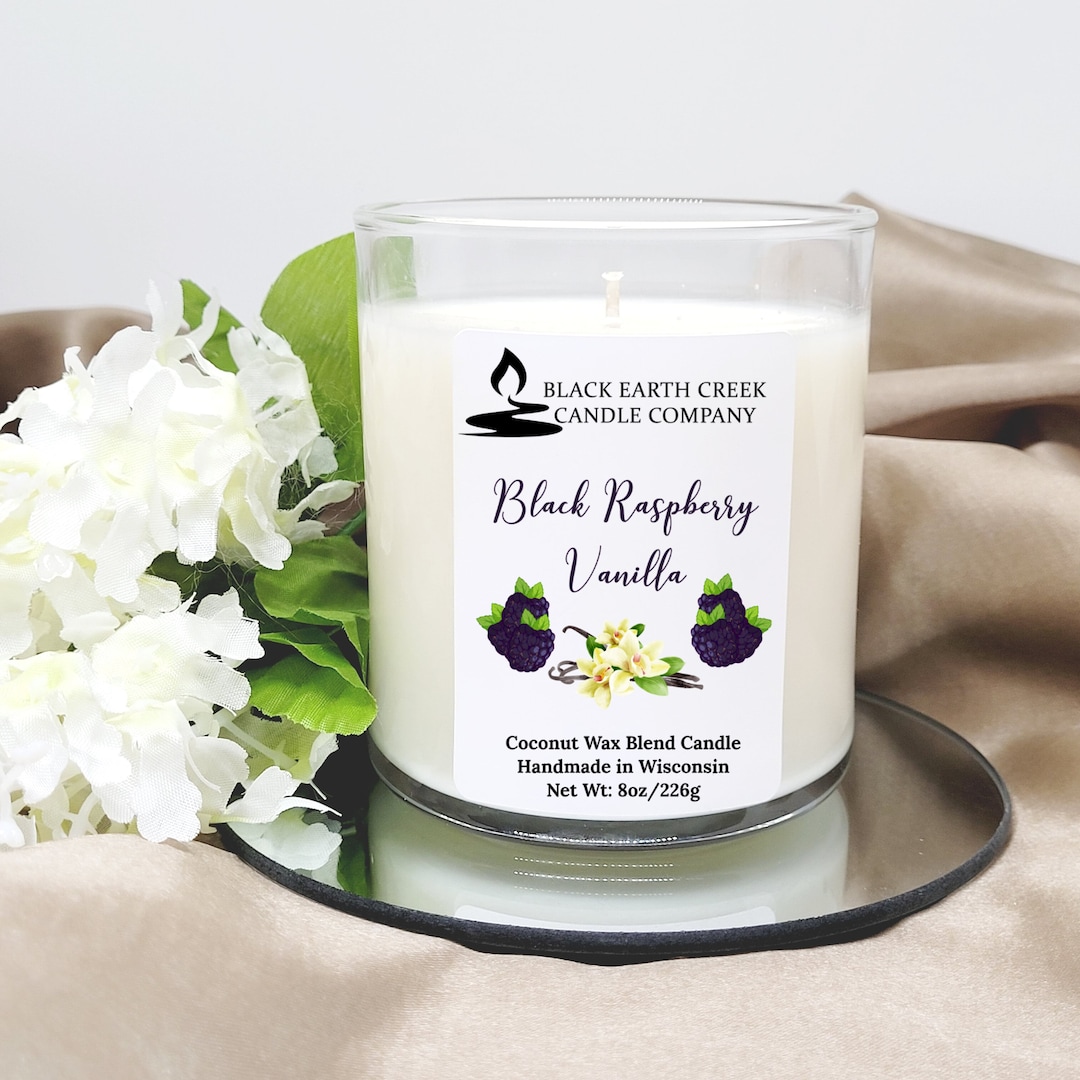 Black Raspberry Vanilla Coconut Candle Raspberry Candle - Etsy