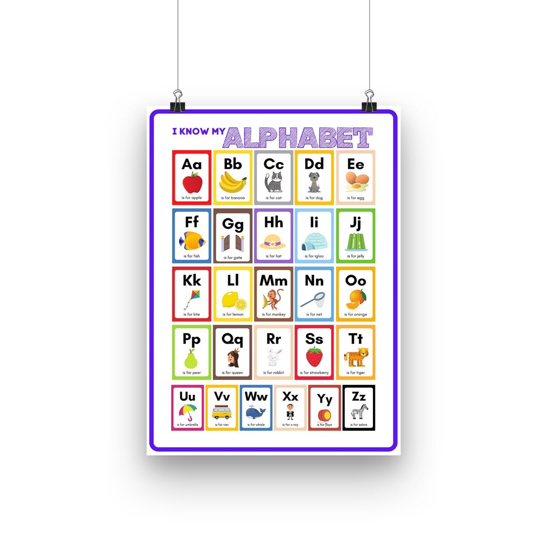 Alphabet Chart | Pre School | Pre K | Kindergarten | Teachers Classroom ...