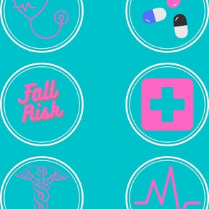 Printable Circle Stickers, Printable Nurse Stickers, Medical Stickers ...