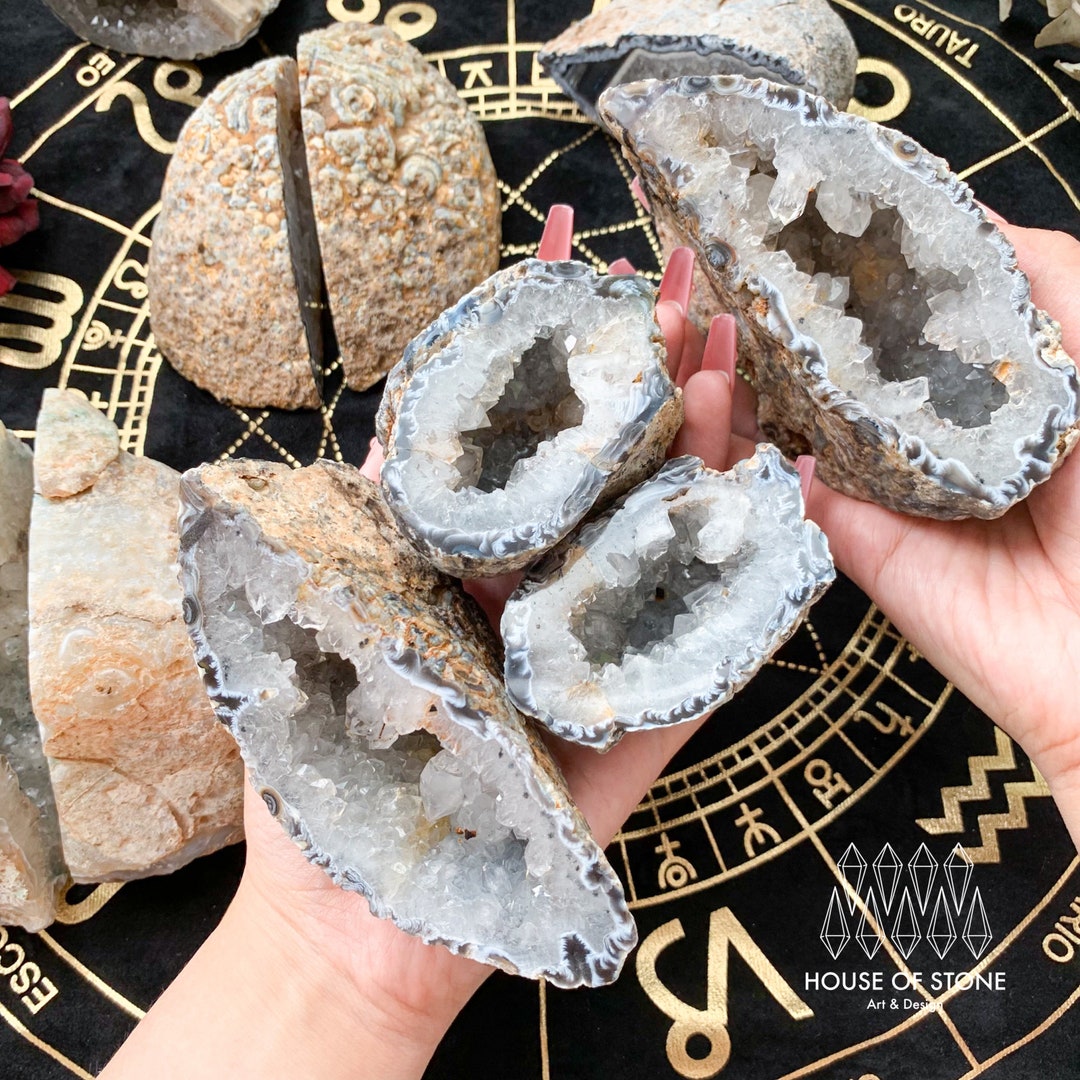 Natural Druzy Agate Geode From Mexico/rare Large Oco Agate Geode/raw ...