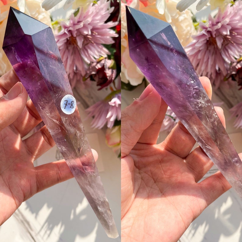 Amethyst Wand/natural Amethyst Point Wand/high Quality - Etsy