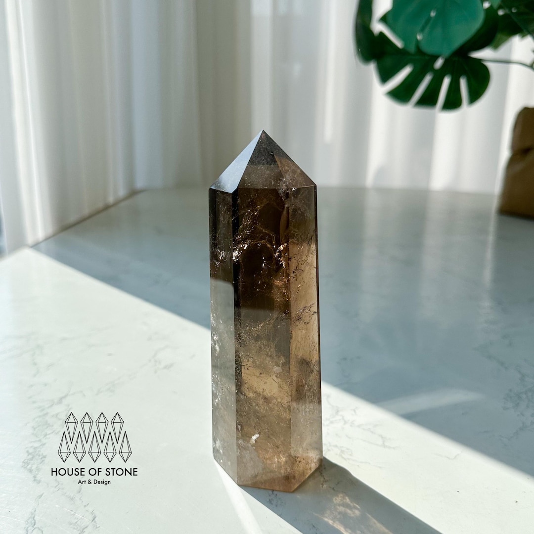 Natural Large Smoky Quartz Tower/l High Quality Smoky Quartz Point ...