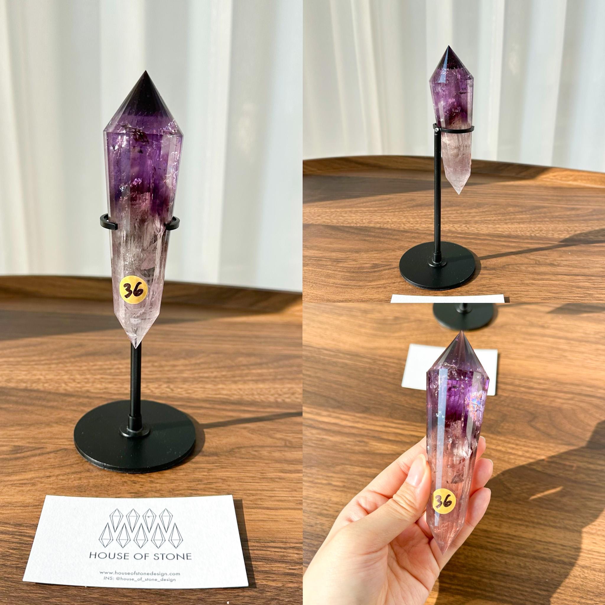 Natural Amethyst Vogel Crystal Double Point Wand/high Quality Amethyst ...