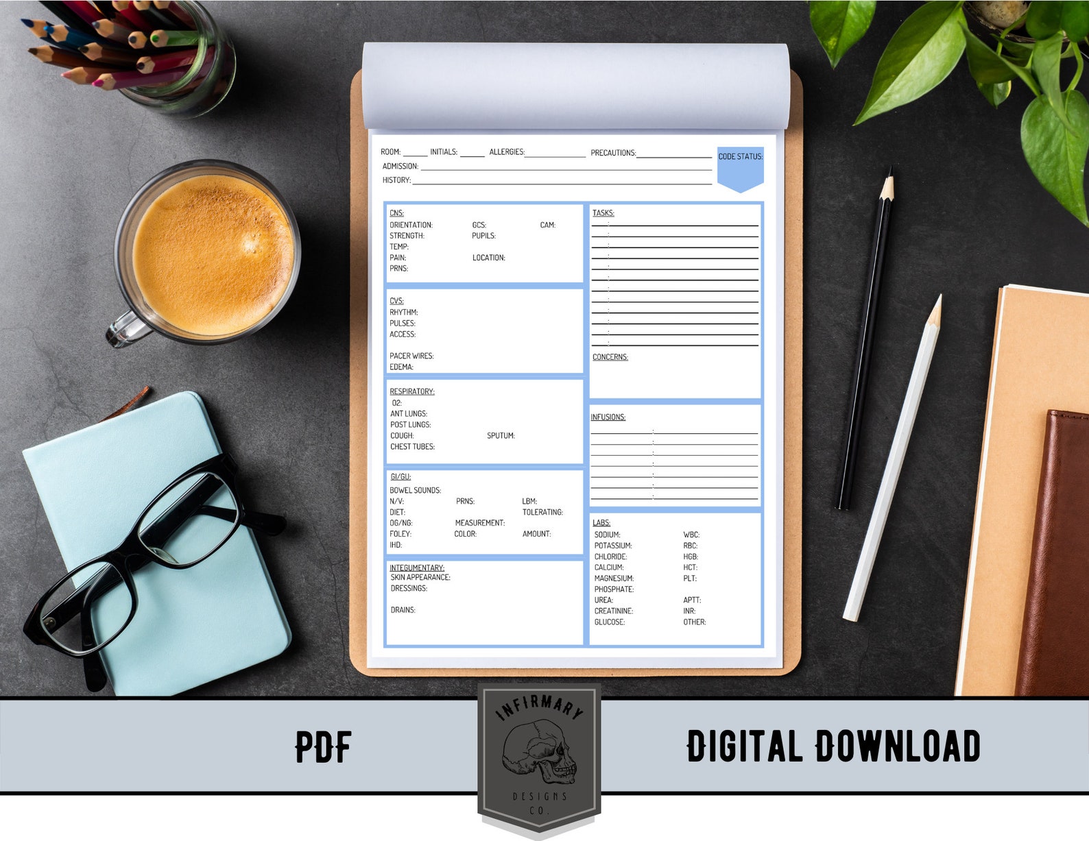 Telemetry Nurse Report Sheet Emergency Nurse Report Sheet - Etsy