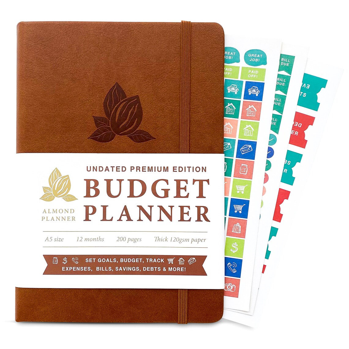 Budget Planner Undated Budget Book, Financial Planner A5 Brown, Track ...