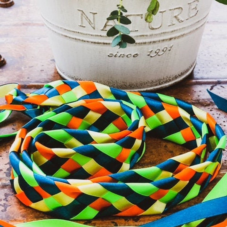 Bespoke Hand Tying Ribbons - 5 Ribbon Plait - Choose Your Colours - Etsy