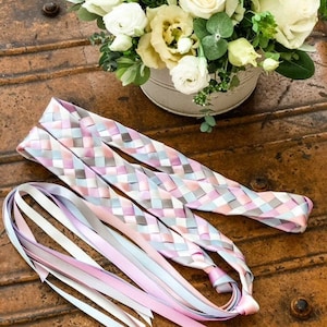 Bespoke Handfasting Ribbons - 5 Ribbon Plait - Choose Your Colours - Etsy