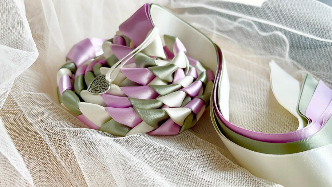 Bespoke Luxury Handfasting Ribbons - 3 Ribbon Plait - Choose Your ...