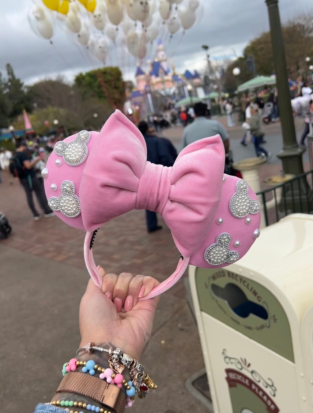 Pink Velvet Mouse Ears - Etsy