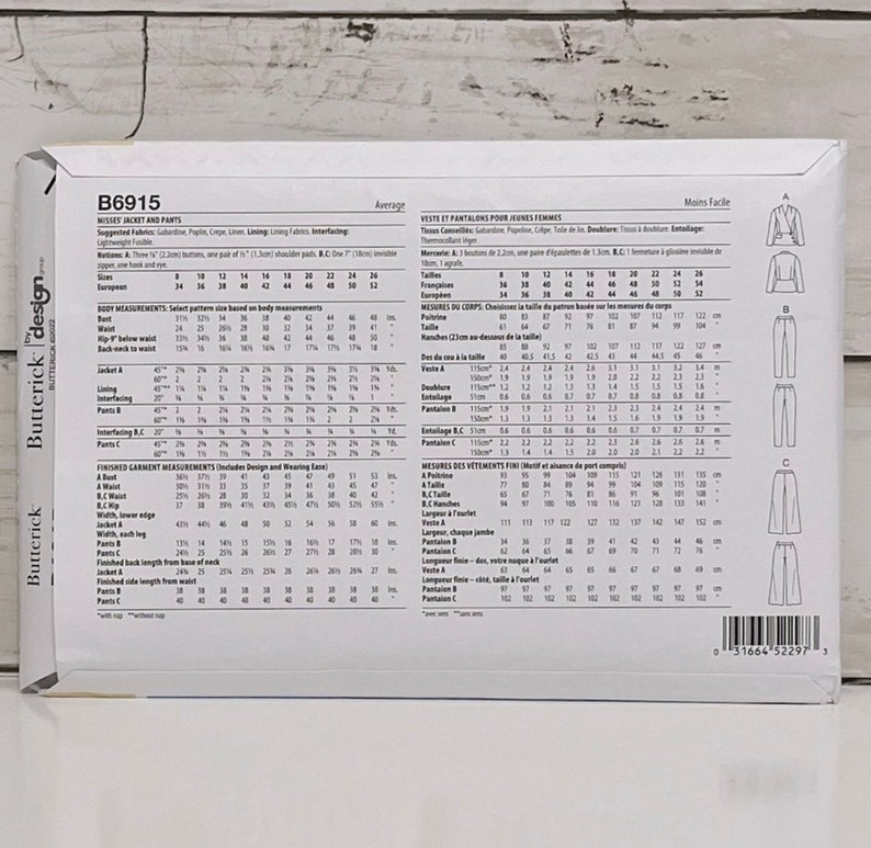 Butterick B6915 Womens Sewing Patterns UNCUT - Etsy