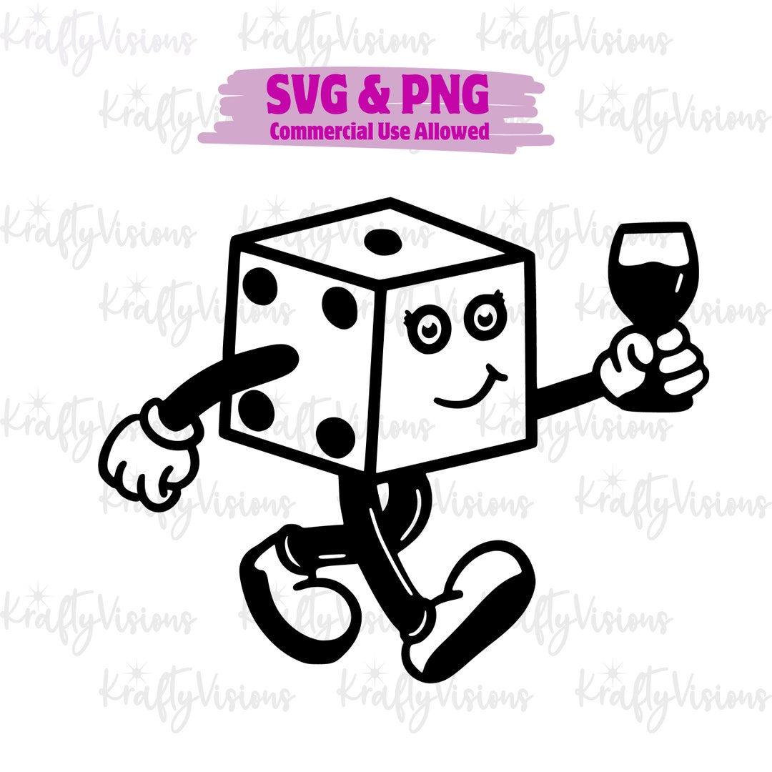 Dice Character SVG/PNG, Dice, Bunco, Dice Cartoon, Dice Element - Etsy