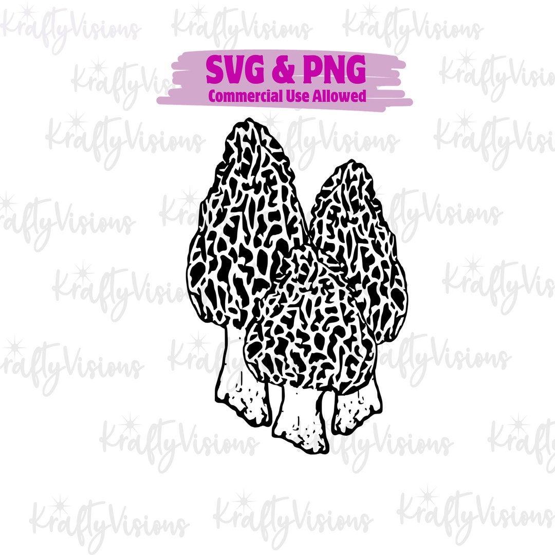 Morel Mushroom SVG, Morel Mushroom PNG, Morel SVG, Morels, Mushrooms ...