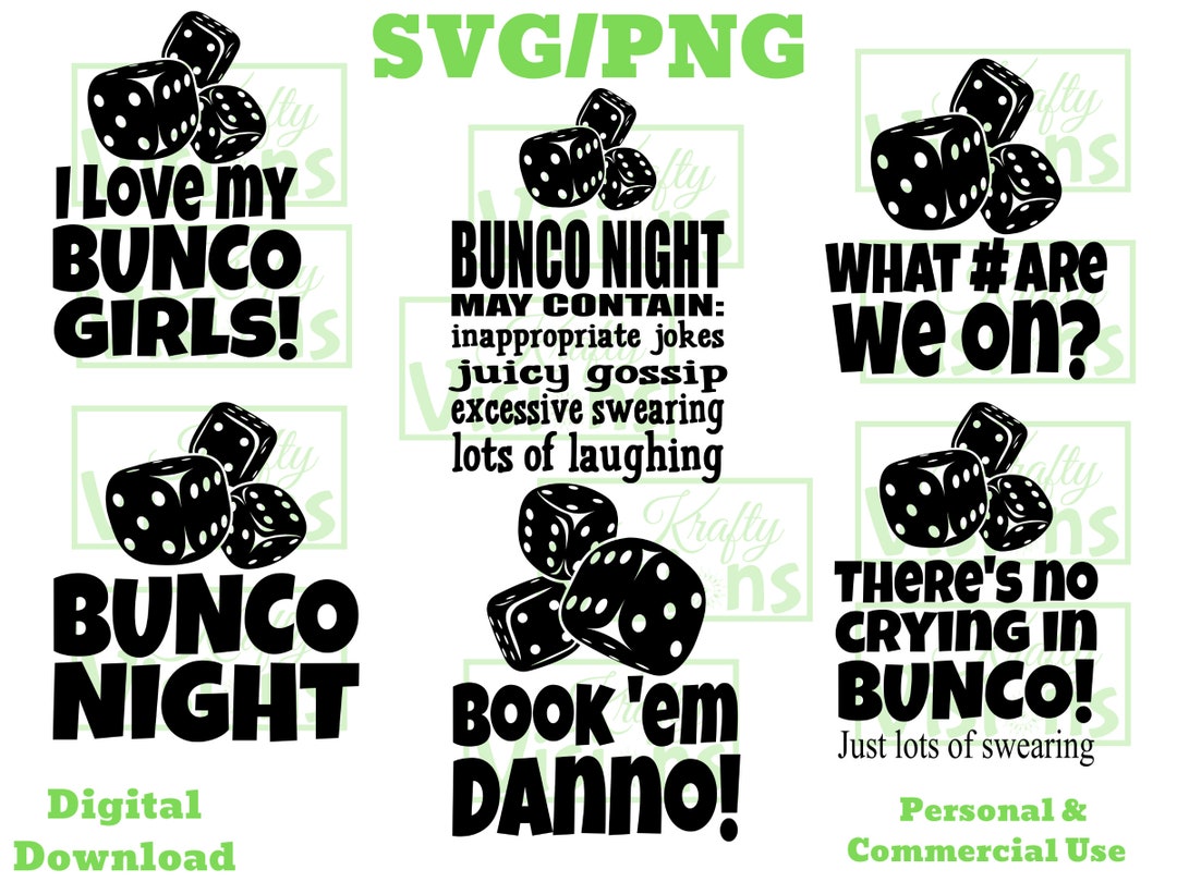 Bunco Night SVG, Bunco PNG, Funny Bunco SVG, Bunco Dice Game, Bunco ...