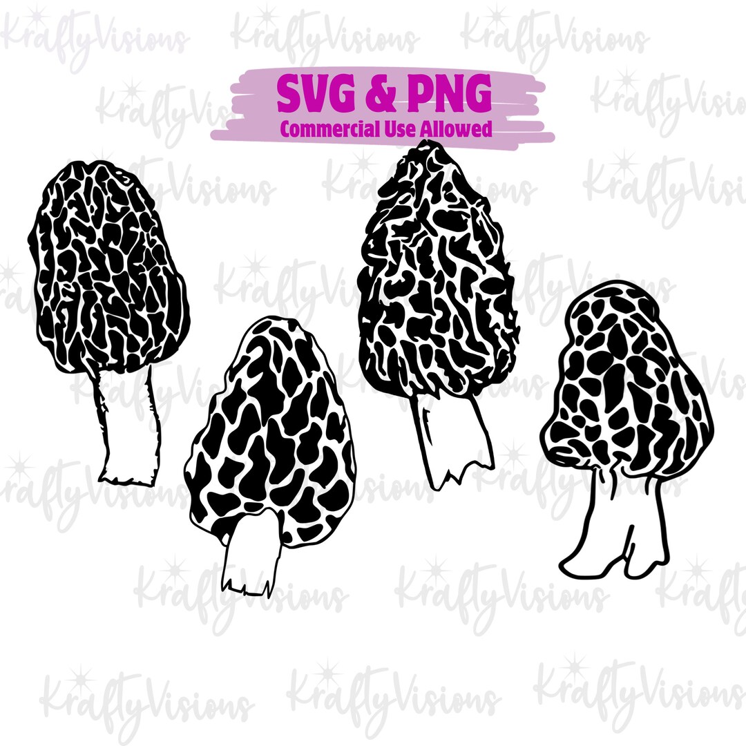 Morel Mushroom SVG, Morel Mushroom PNG, Morel SVG, Morels, Mushrooms ...