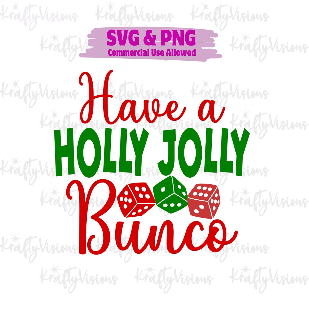 Bunco SVG/PNG Bunco Graphic Bunco Night Christmas Bunco - Etsy