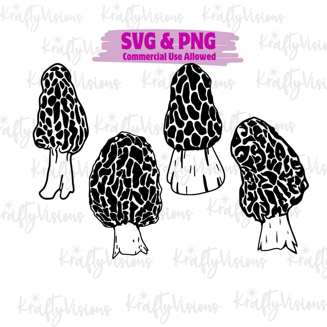 Morel Mushroom SVG, Morel Mushroom PNG, Morel SVG, Morels, Mushrooms ...
