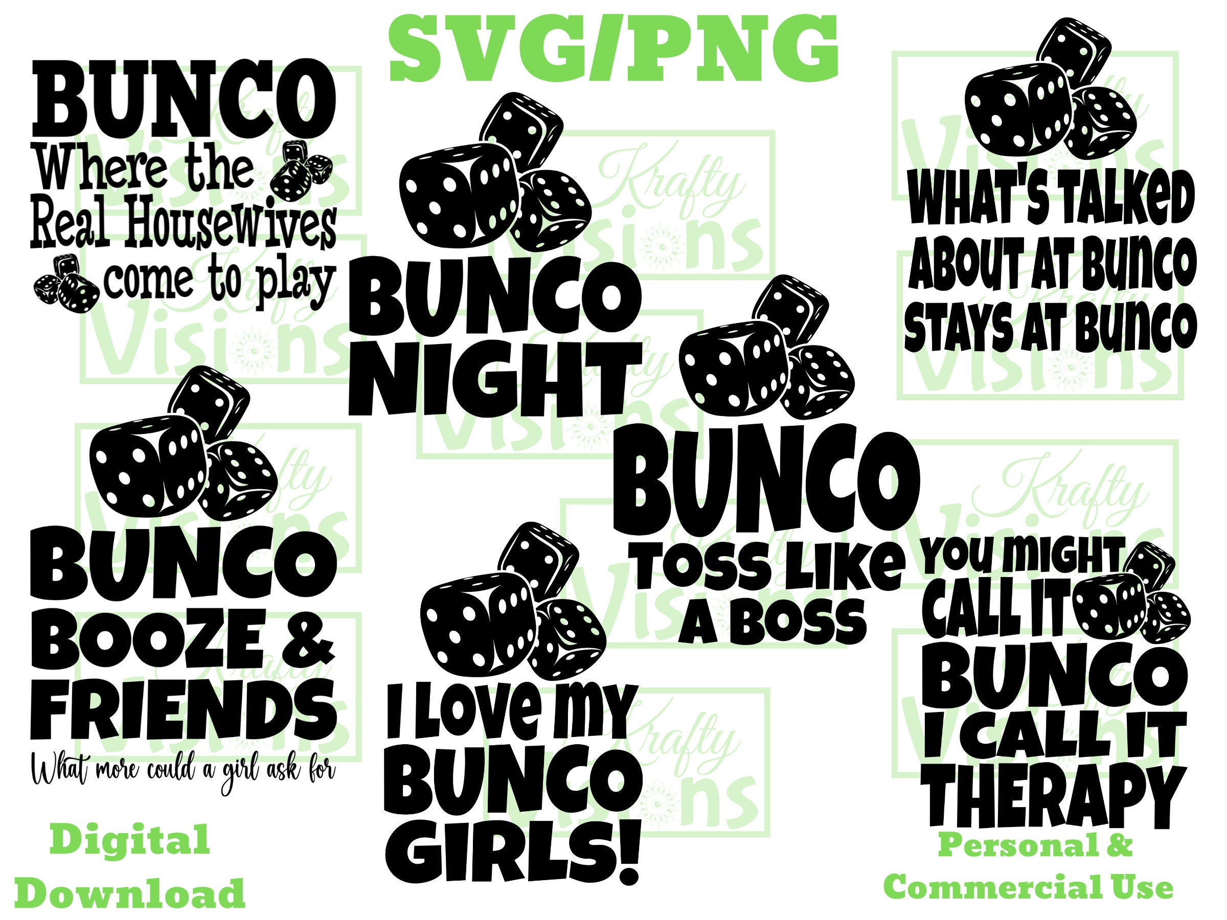 Bunco Night SVG Bunco PNG Bunco SVG Bunco Game Bunco Dice - Etsy Australia