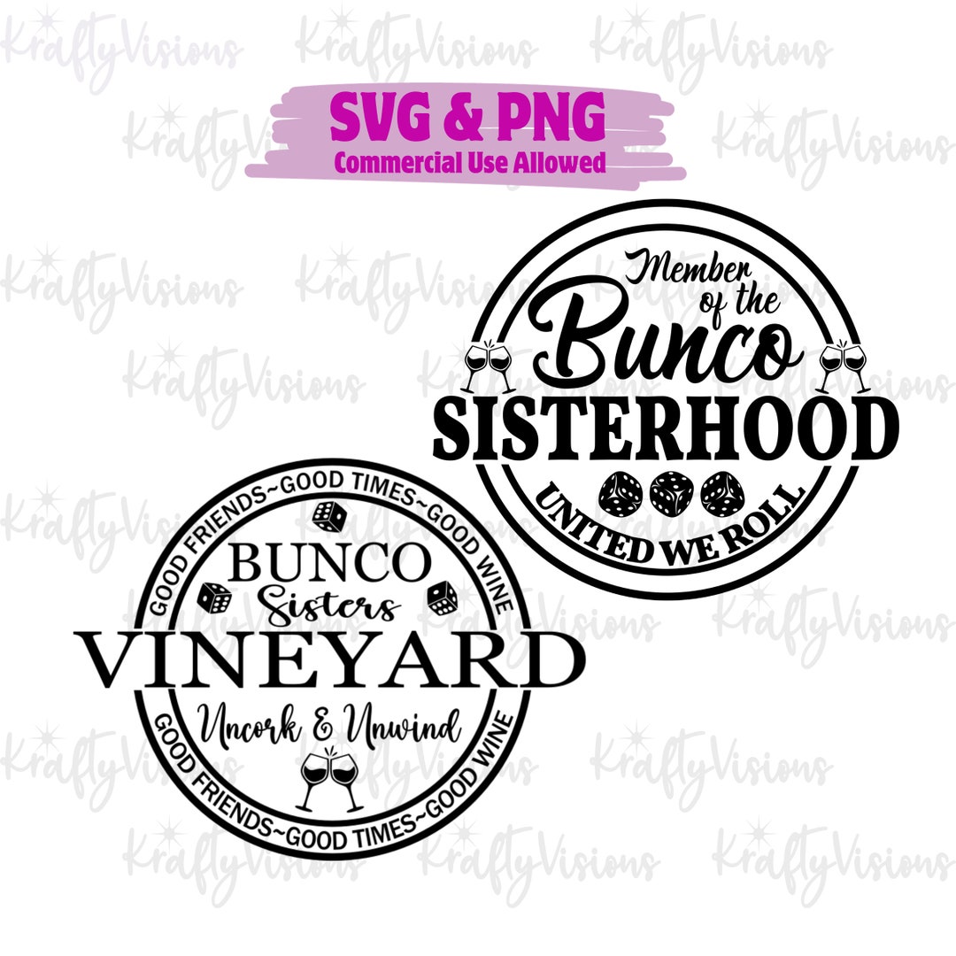 Bunco SVG/PNG Bundle of 2, Girl's Night, Bunco Night - Etsy